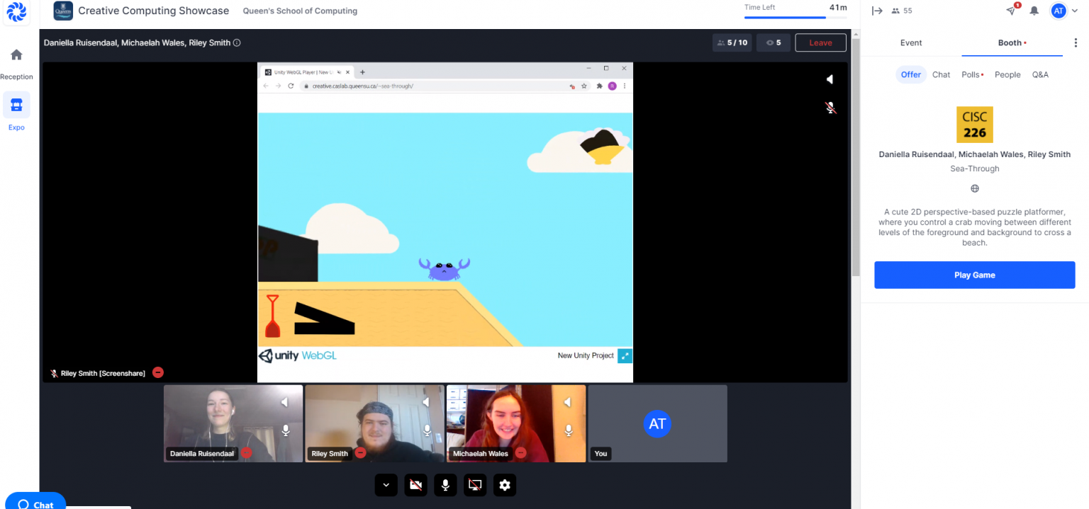 Creative Computing Showcase 2021 > Queen's School of Computing