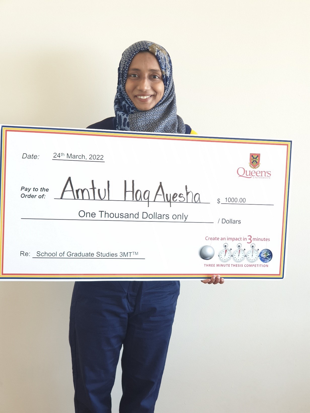 Queen’s School of Computing Celebrates Amtul Haq Ayesha’s Recent Win at ...